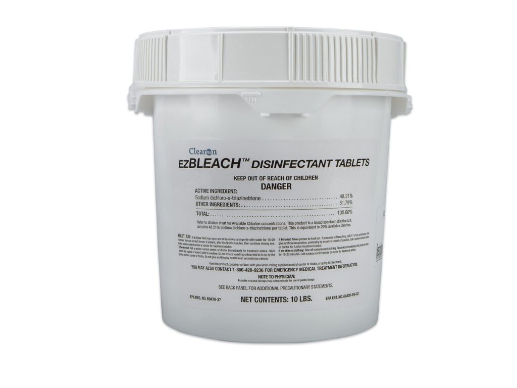 EZ Bleach™ NaDCC Disinfectant Tablets - Berkshire Corporation